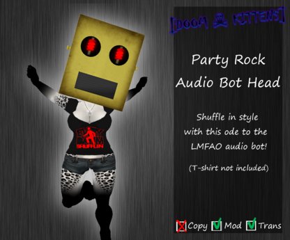 Second Life Marketplace - [DK] Party Rock Box Head
